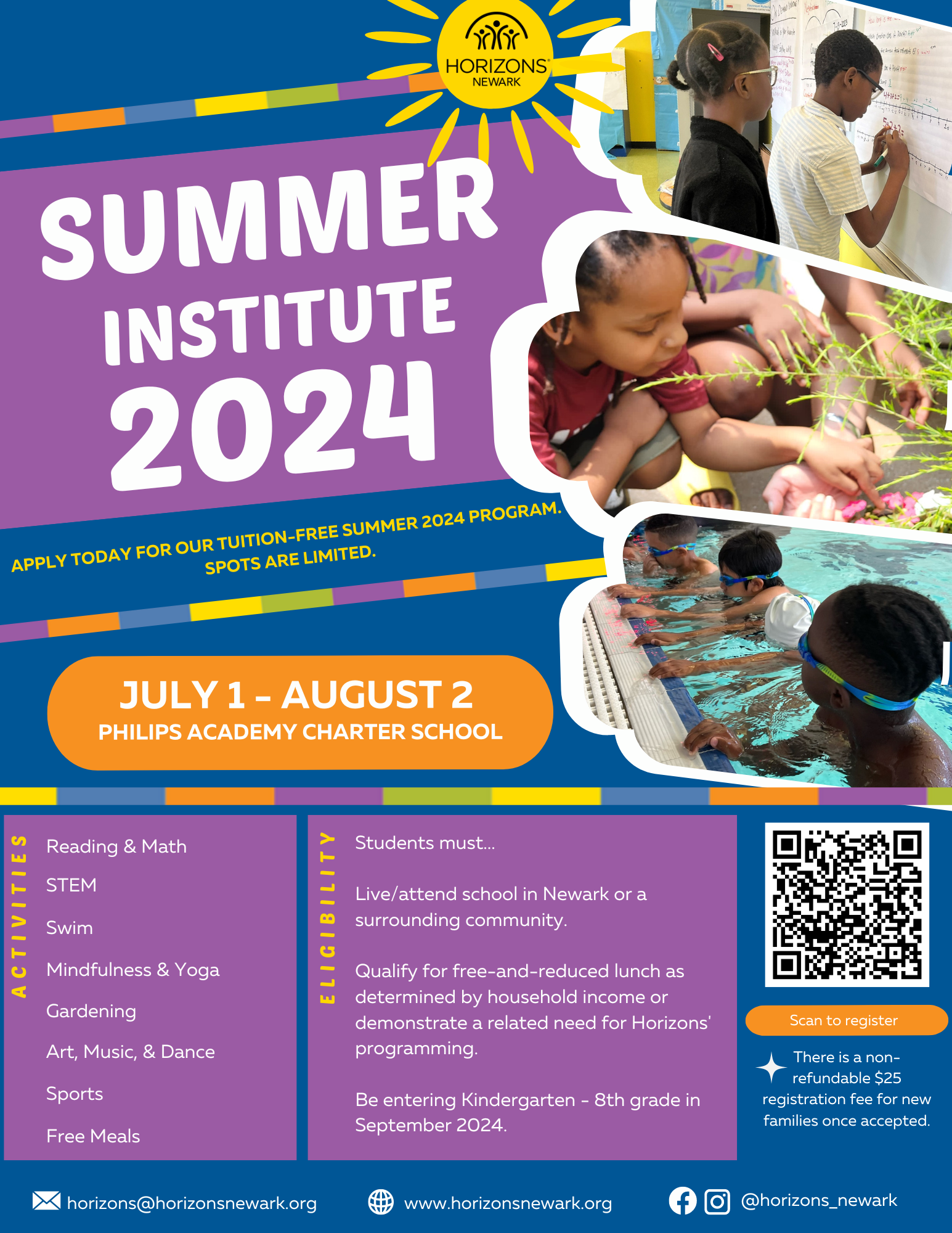 Apply for the Horizons Newark Program at Philips Academy